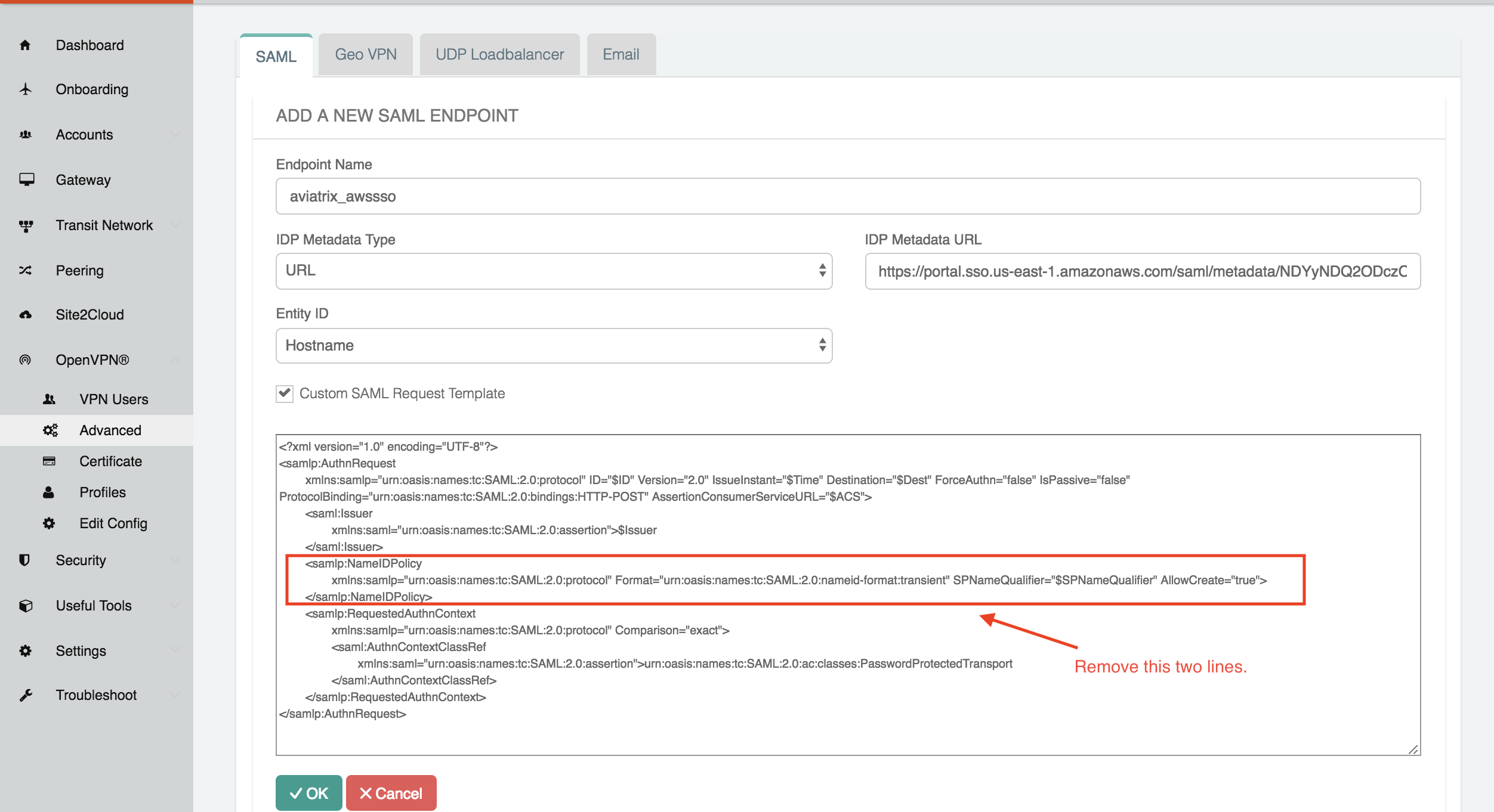 OpenVPN® with SAML Authentication on AWS SSO IdP :: Documentation